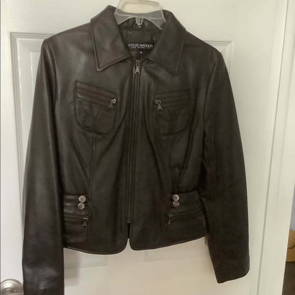 Steve Madden | Jackets & Coats | Steve Madden Genuine Leather Jacket | Poshmark